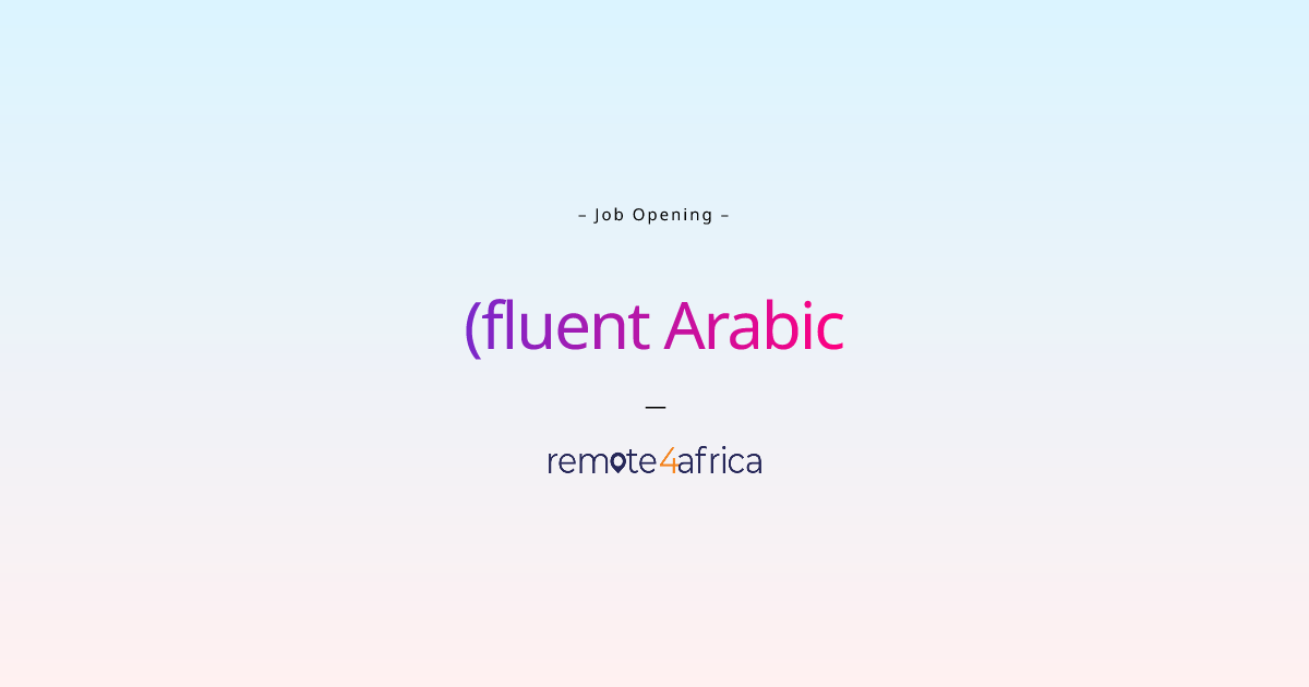 Remote (fluent Arabic & English) AML & KYC Specialist job at IT ...