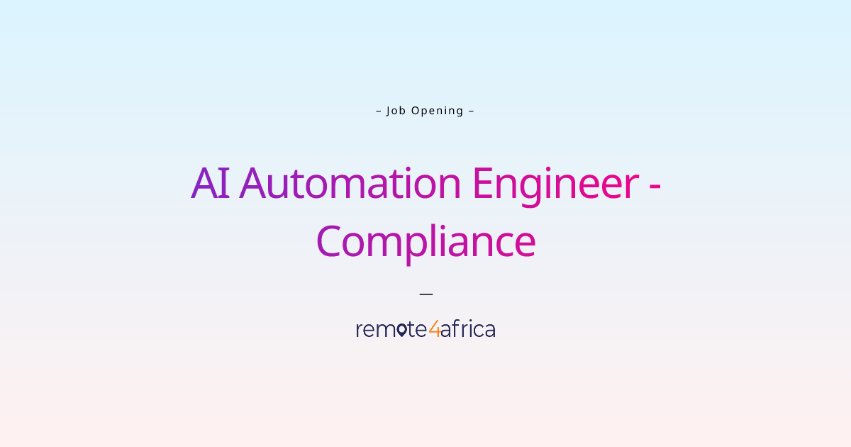 Remote (Hybrid) AI Automation Engineer - Compliance & Risk job at Financial Services / FinTech ...
