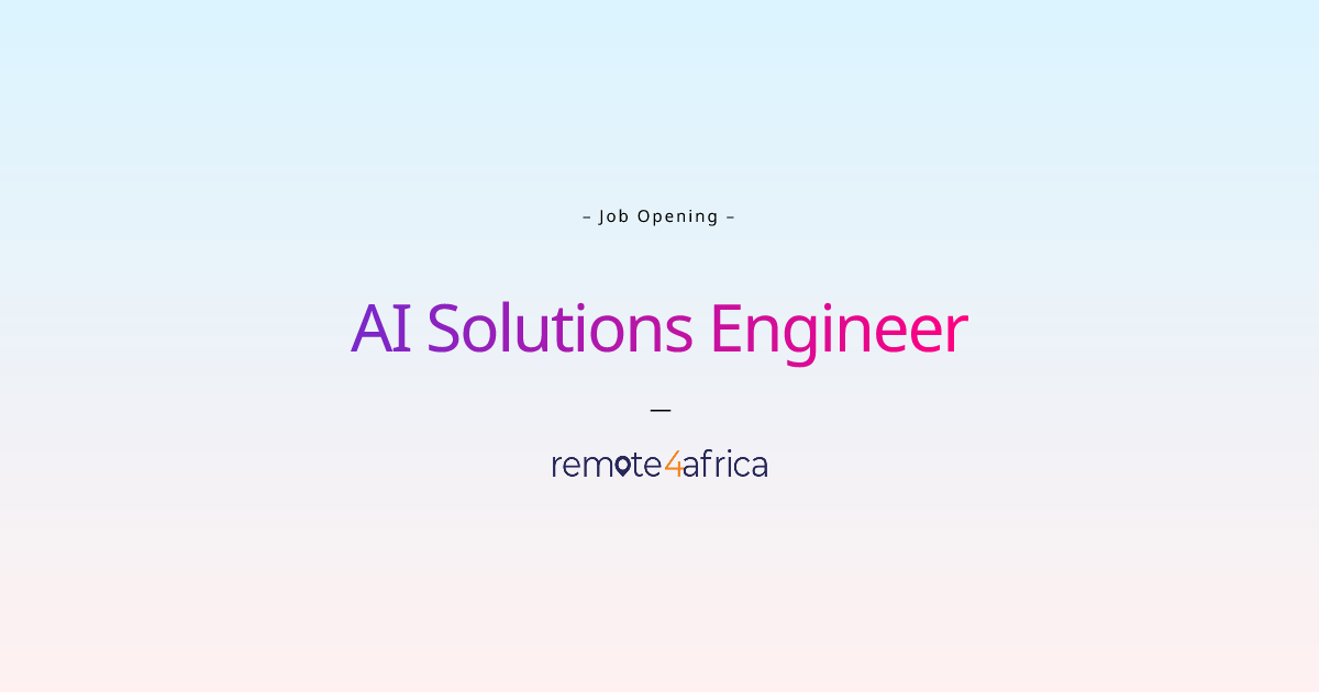 Remote AI Solutions Engineer job at Human Resource Services company ...