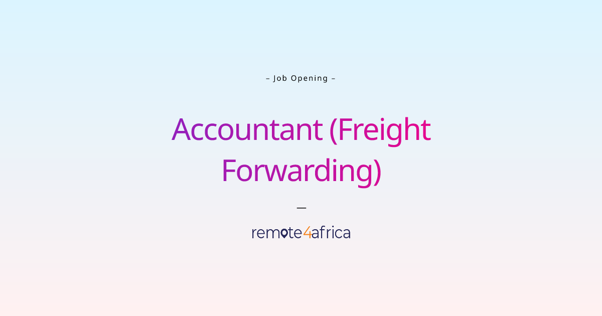 Remote Accountant (Freight Forwarding) job at Human Resource Services ...
