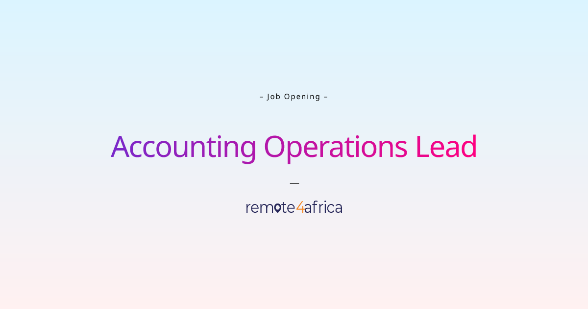 Remote Accounting Operations Lead job at Human Resource Services ...