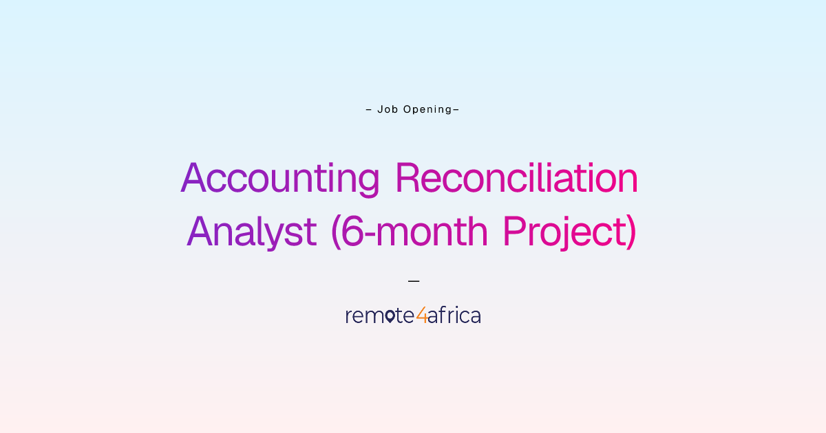 Remote Accounting Reconciliation Analyst (6‑month Project) job at Human ...