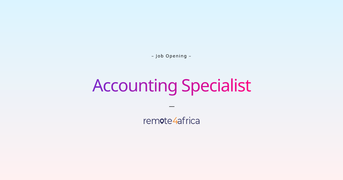 Remote Accounting Specialist Job At Human Resource Services Company