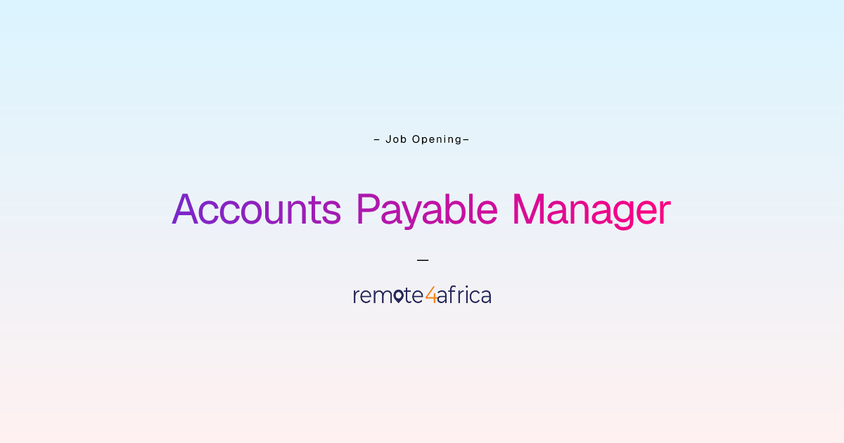 Remote Accounts Payable Manager job at Human Resource Services company ...