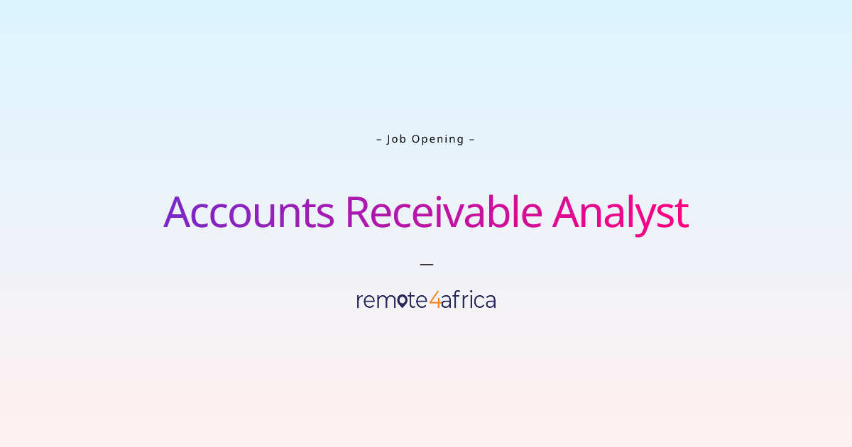 Remote Hybrid Accounts Receivable Analyst Job At Human Resource