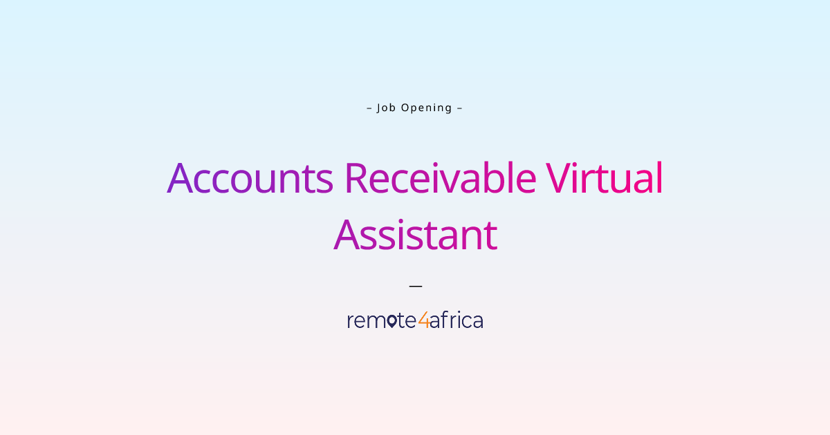 Remote Accounts Receivable Virtual Assistant job at Human Resource ...