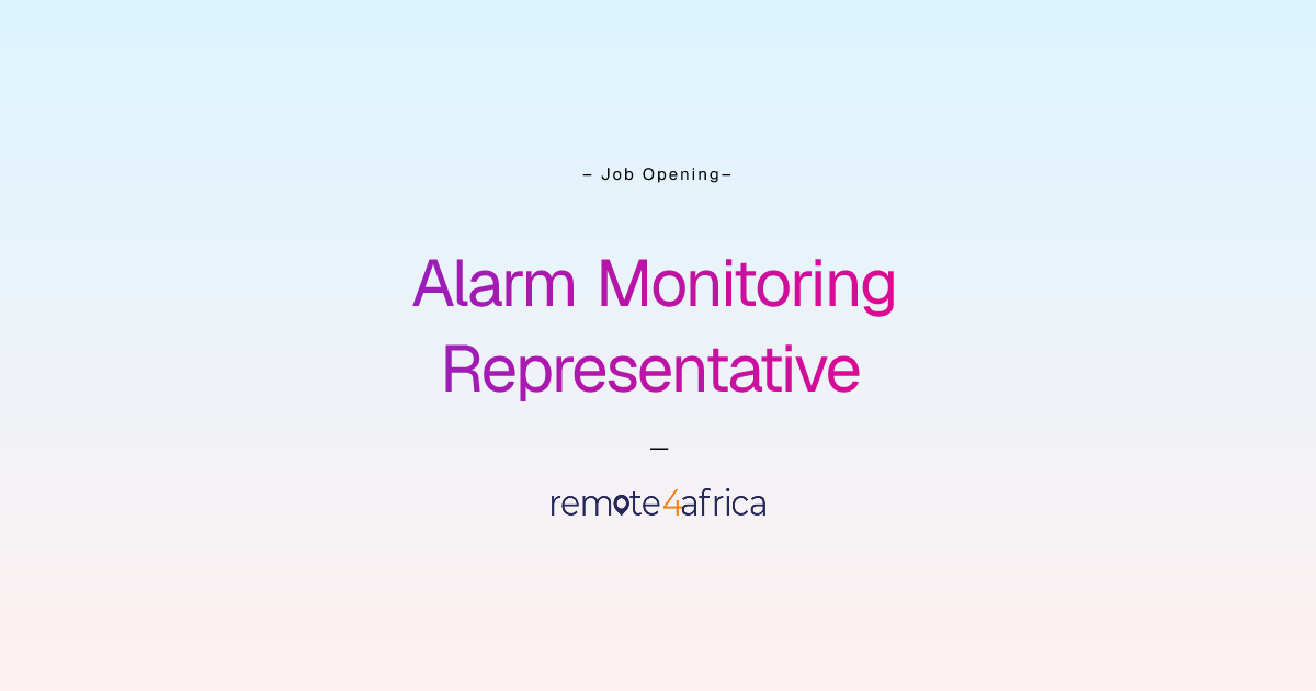 Remote Alarm Monitoring Representative job at Human Resource Services ...