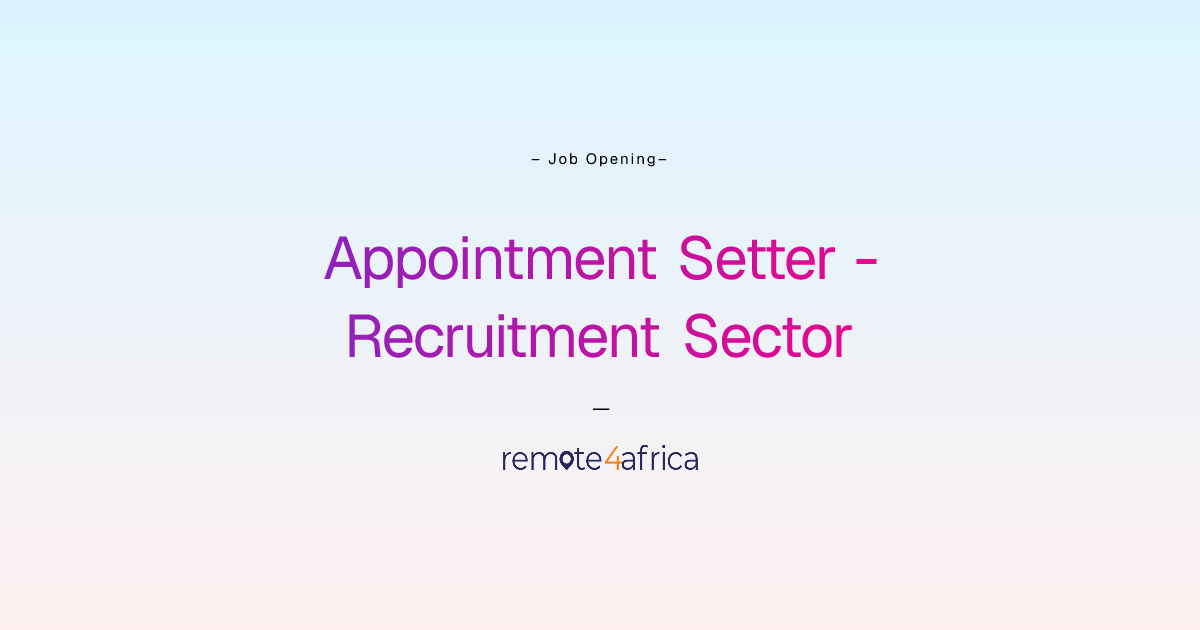 Remote Appointment Setter Jobs