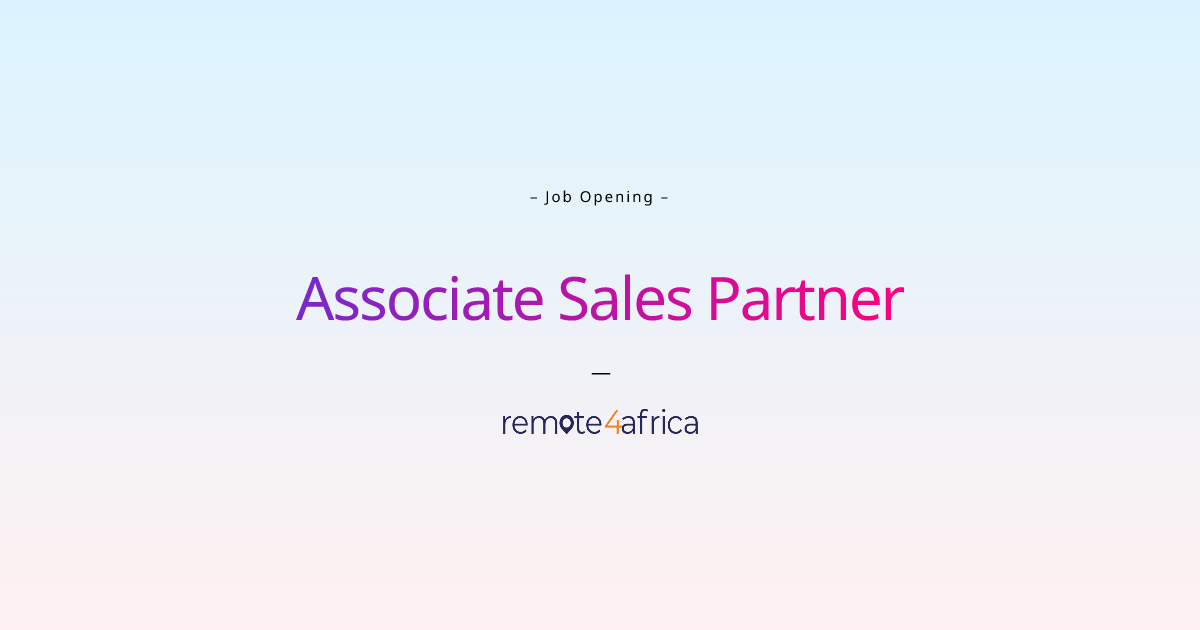 Associate Sales Partner | Remote4Africa