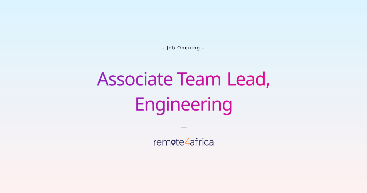 Remote Associate Team Lead, Engineering job at Human Resource Services ...