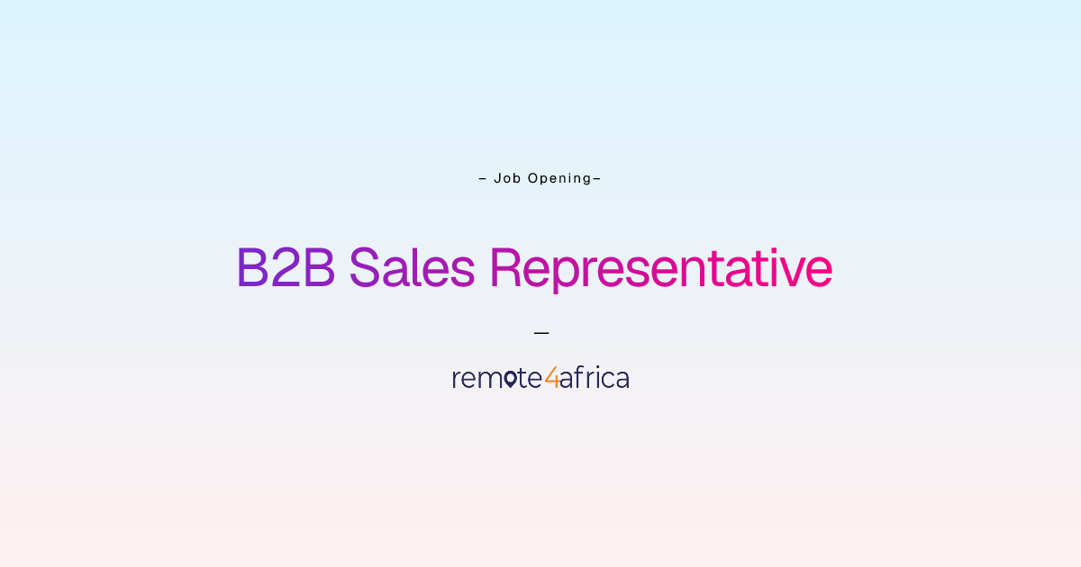 Remote B2B Sales Representative job at Logistics / Transport company ...