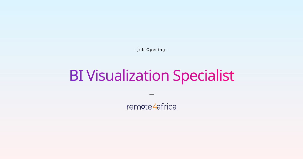 Remote (Hybrid) BI Visualization Specialist job at Financial Services / FinTech company ...