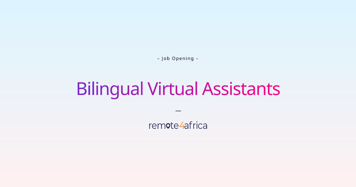Remote Bilingual Virtual Assistants job at Human Resource Services ...