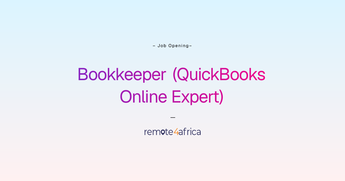 Remote Bookkeeper (QuickBooks Online Expert) job at Human Resource ...