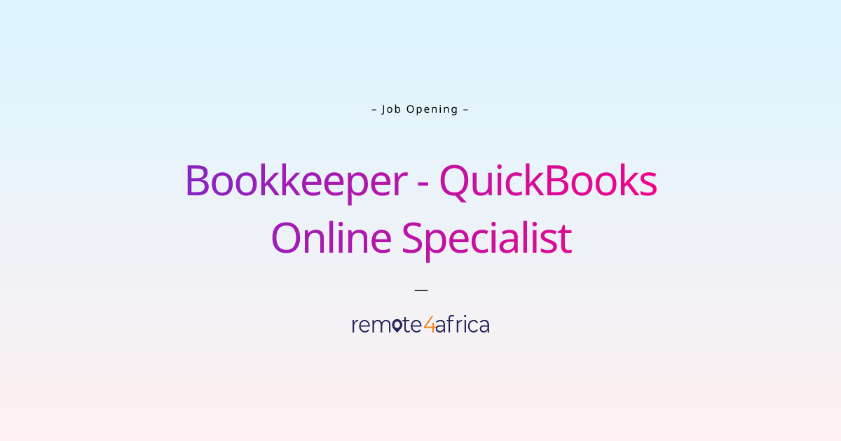 Remote Bookkeeper - QuickBooks Online Specialist job at Human Resource Services company ...