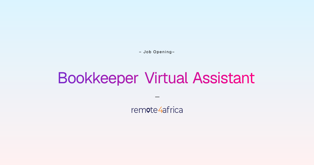 Remote Bookkeeper Virtual Assistant job at Human Resource Services ...