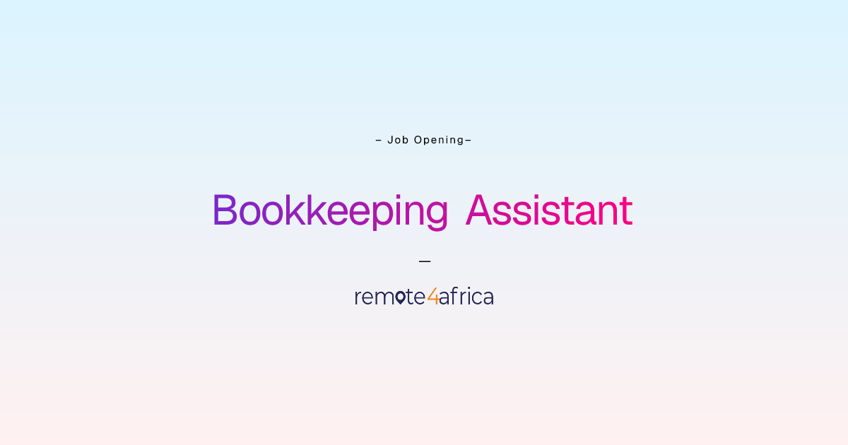 Remote Bookkeeping Assistant job at Human Resource Services company ...