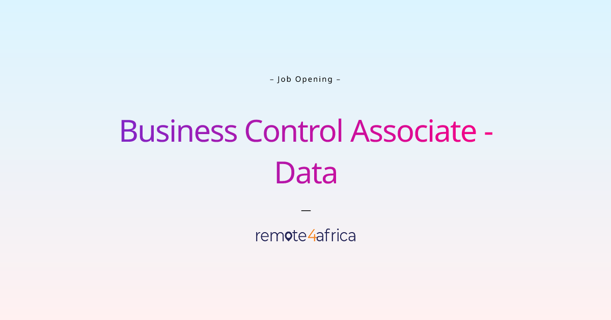 Remote Business Control Associate - Data job at Human Resource Services ...