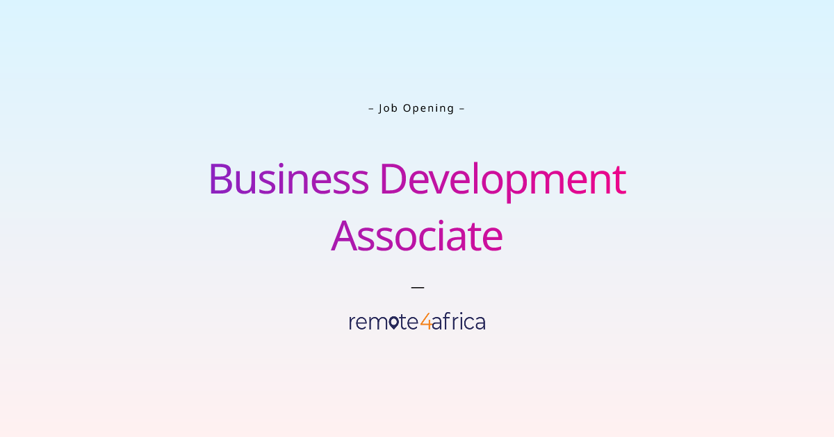 Remote Business Development Associate job at Internet Software ...