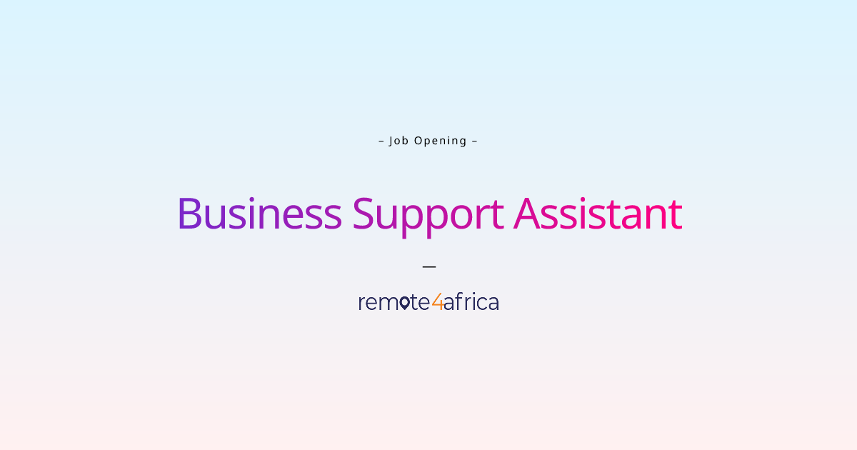 Remote Business Support Assistant job at Human Resource Services ...