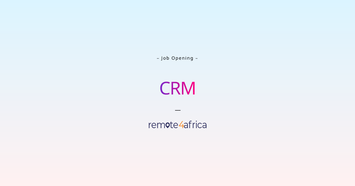 Remote CRM & Growth Ops Internship job at Internet Software & Services ...