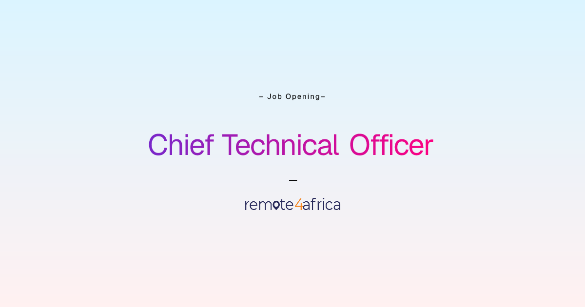 Remote Chief Technical Officer job at Human Resource Services company ...