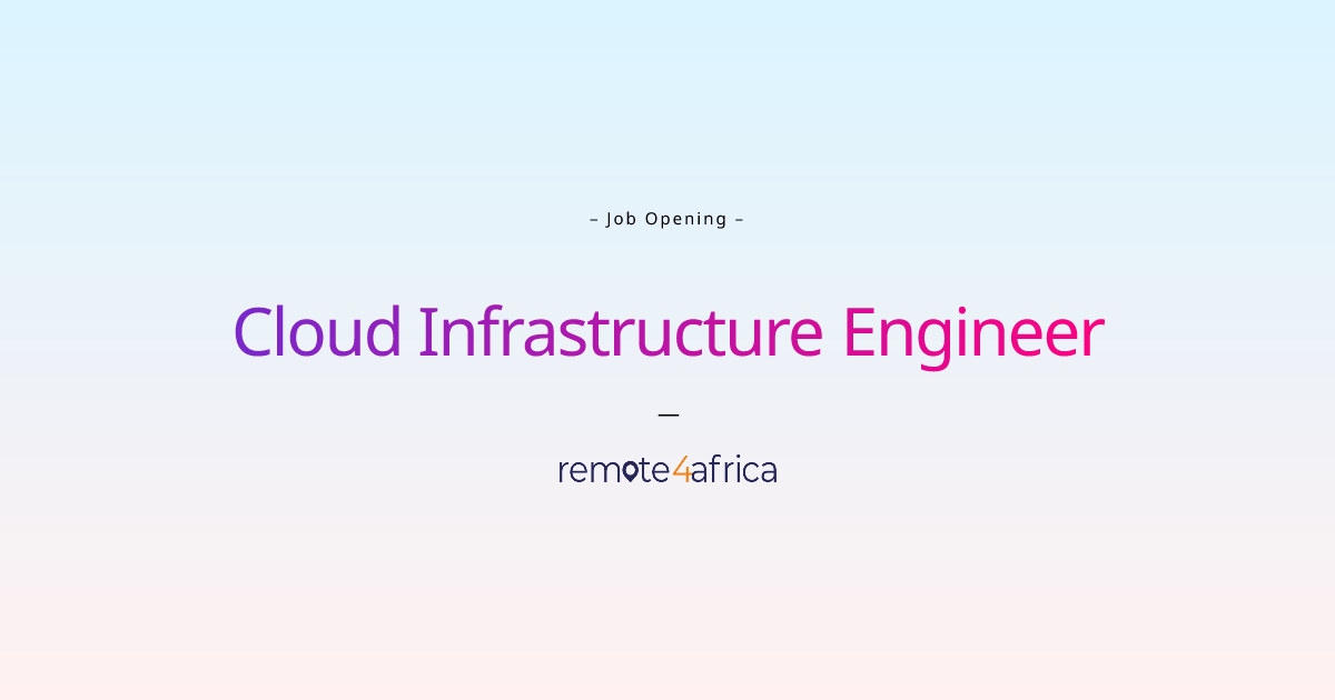 Remote Cloud Infrastructure Engineer job at Logistics / Transport ...