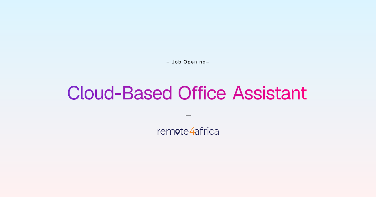 Remote Cloud-Based Office Assistant job at Human Resource Services ...