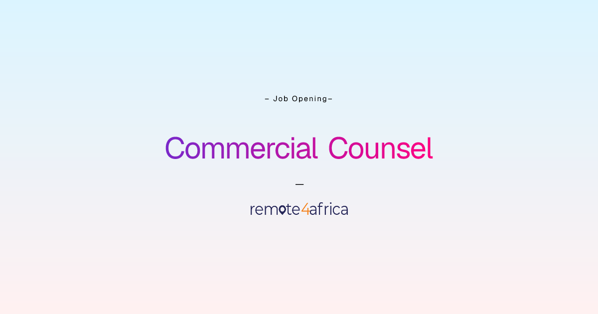 Remote Commercial Counsel job at IT / Telecommunication Services ...