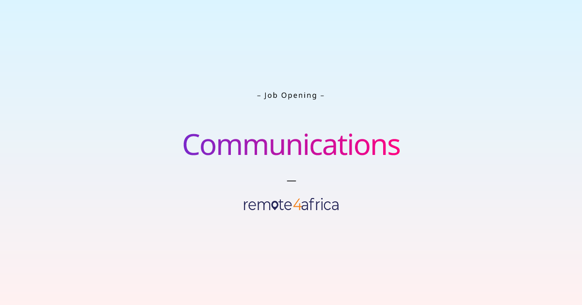 Remote Communications & Media Relations Manager job at IT / Telecommunication Services company ...