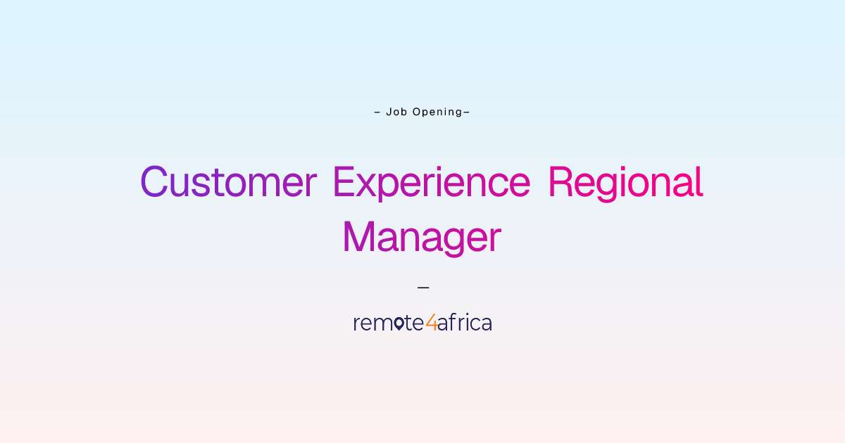 Remote Customer Experience Regional Manager job at Health care company ...