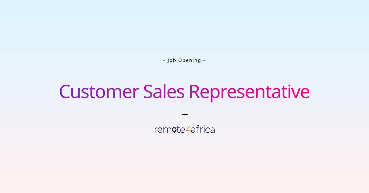 Remote Customer Sales Representative job at Advertising company ...