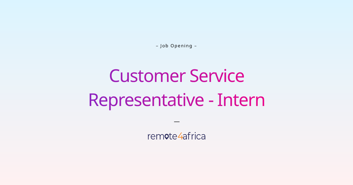 Remote Customer Service Representative - Intern job at Health ...