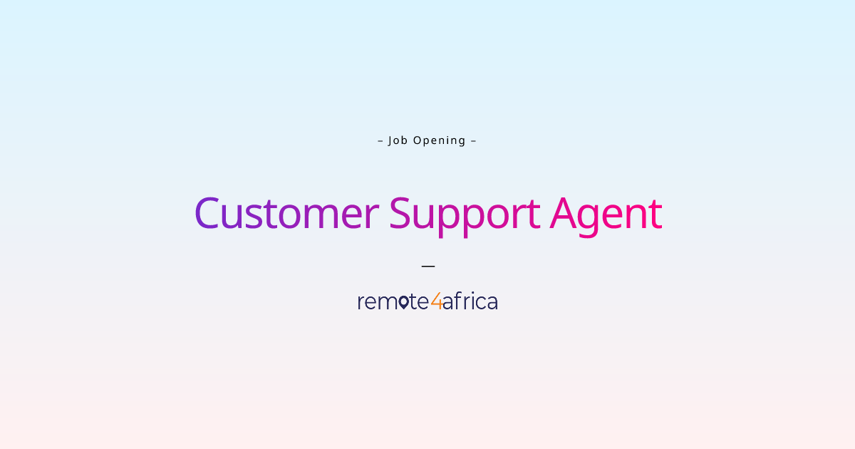 Remote Customer Support Agent job at IT / Telecommunication Services ...