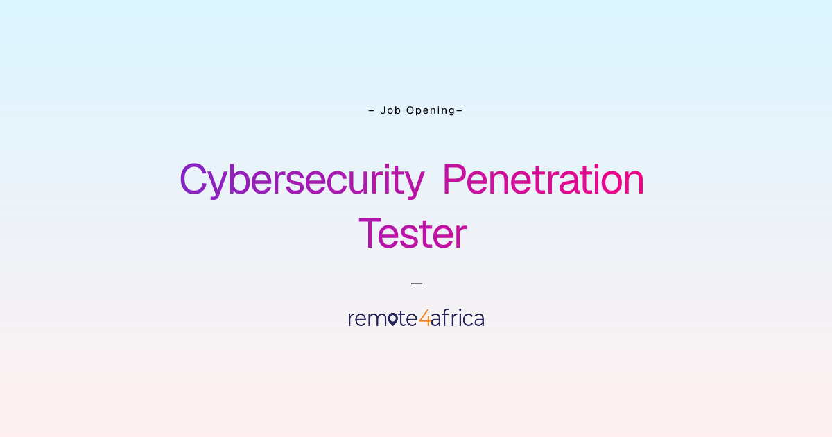 Remote Cybersecurity Penetration Tester & Red Teaming Specialist job at ...