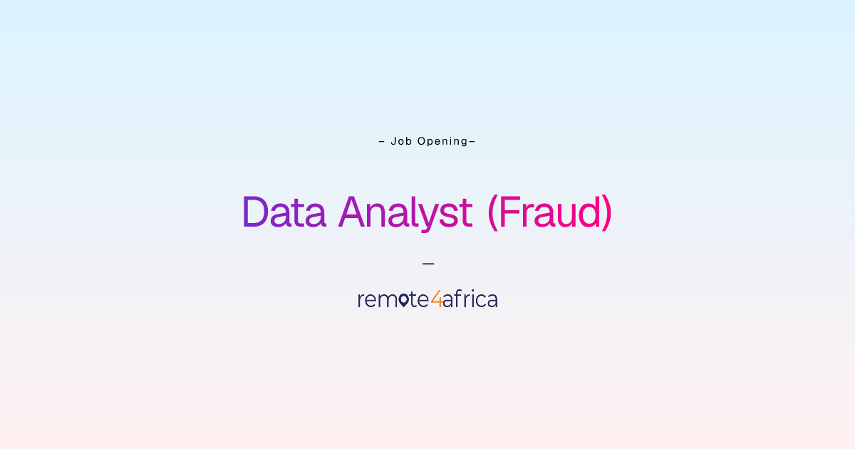 Remote (Hybrid) Data Analyst (Fraud) job at Financial Services ...