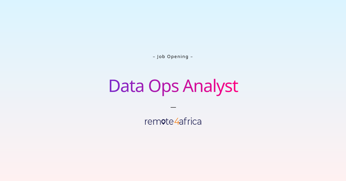 Remote Data Ops Analyst job at Financial Services / FinTech company ...
