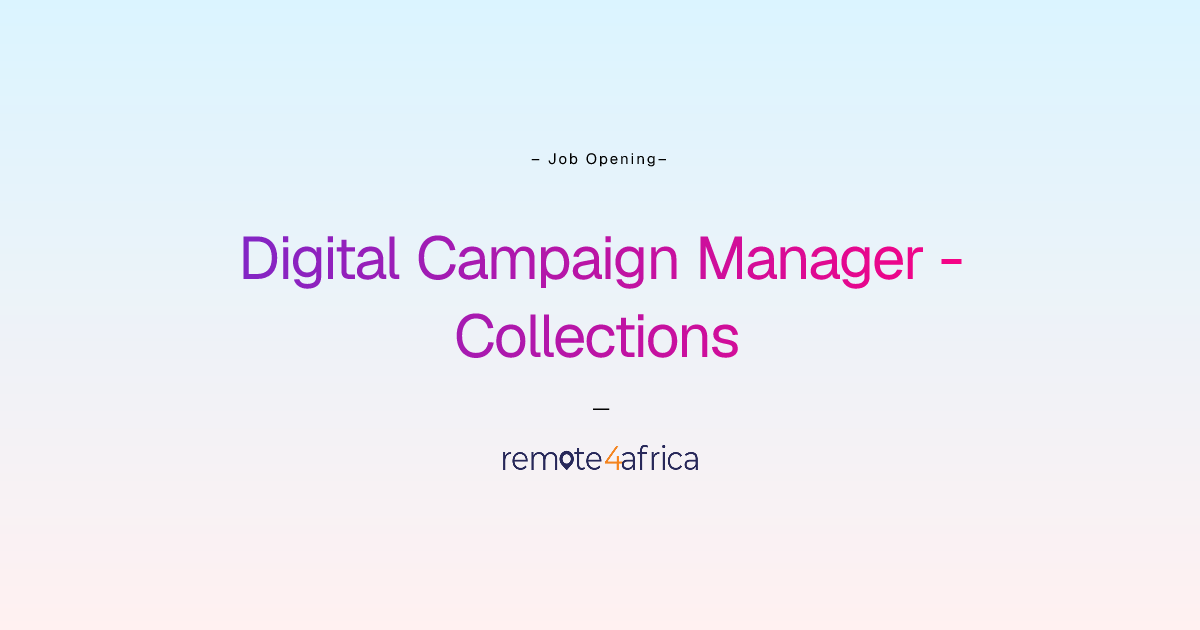 Remote Digital Campaign Manager - Collections job at Financial Services ...