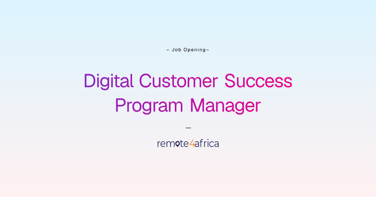 Remote Digital Customer Success Program Manager job at IT ...