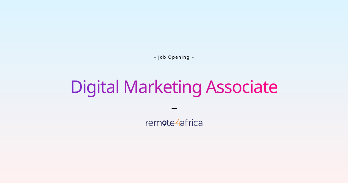Remote Digital Marketing Associate job at Human Resource Services ...