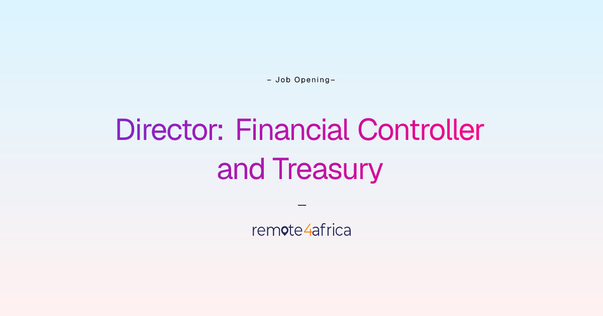 Remote Director: Financial Controller and Treasury job at IT ...