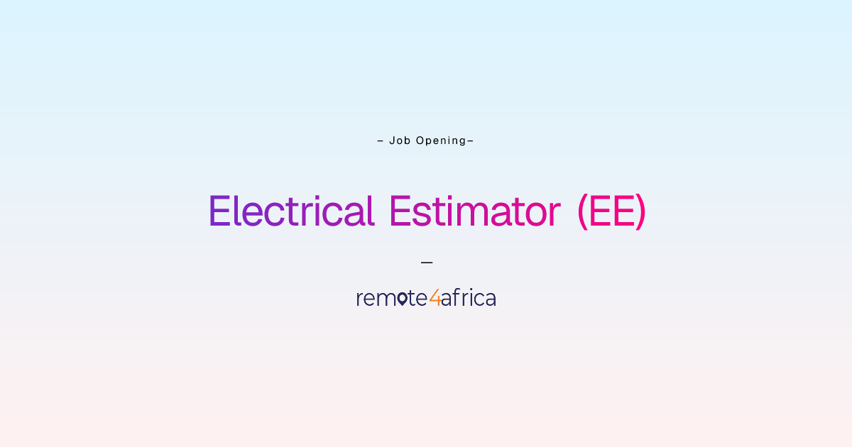 Remote Electrical Estimator (EE) job at Human Resource Services company ...