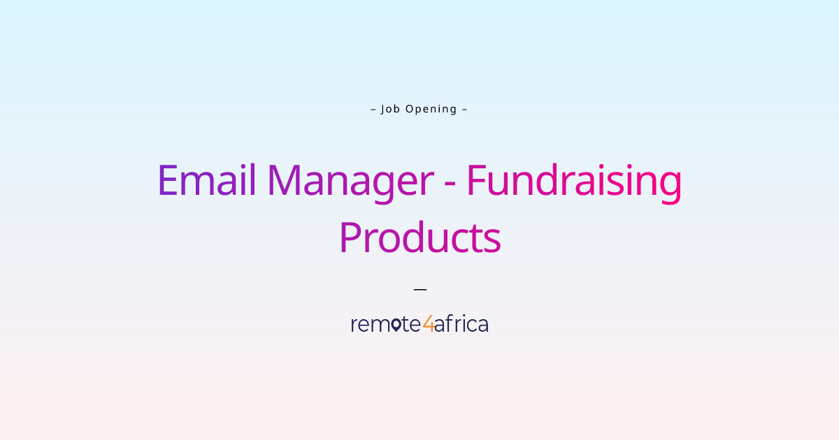 Remote Email Manager - Fundraising Products job at Internet Software ...
