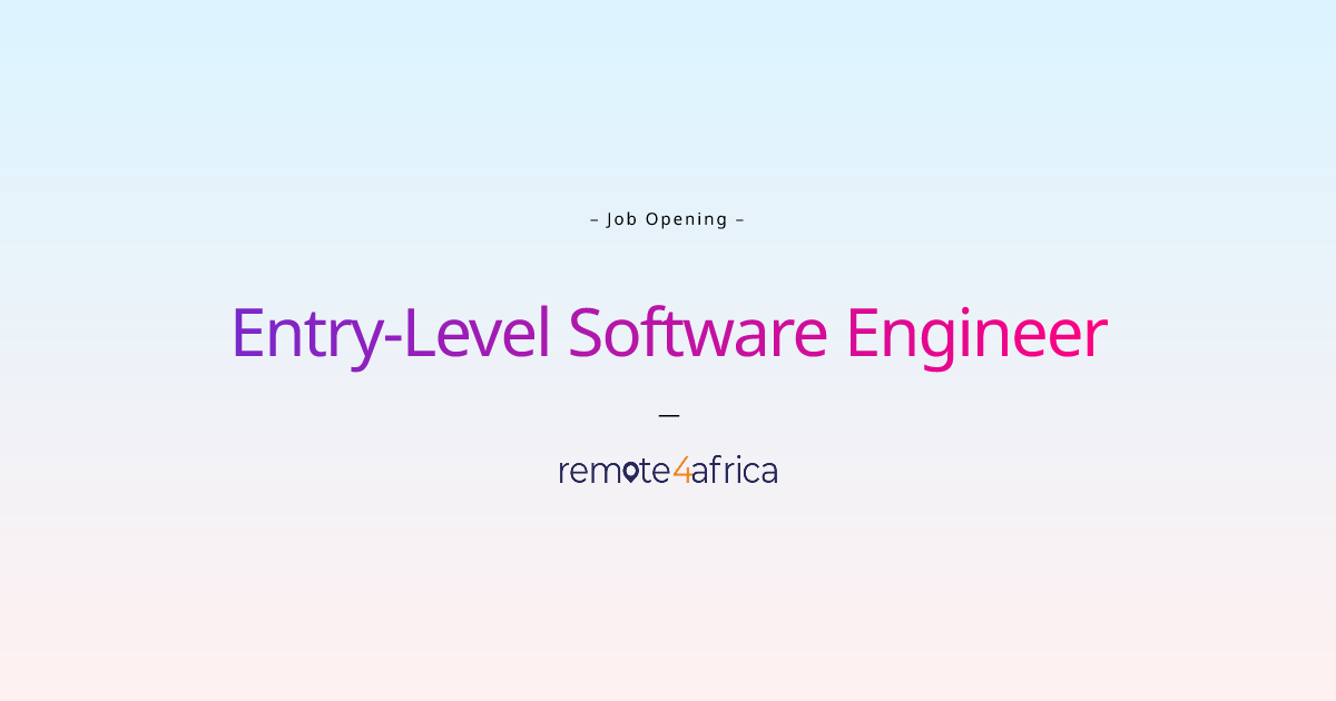 Remote Entry-Level Software Engineer job at Marketing Services company | Remote4Africa