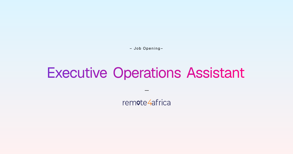 Remote Executive Operations Assistant job at Human Resource Services ...