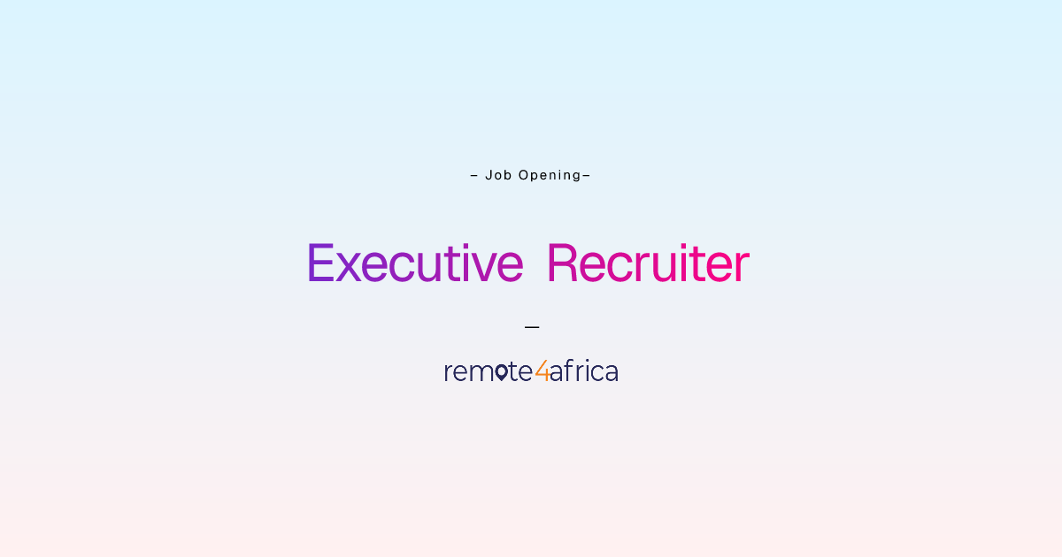 Remote Executive Recruiter job at Human Resource Services company ...