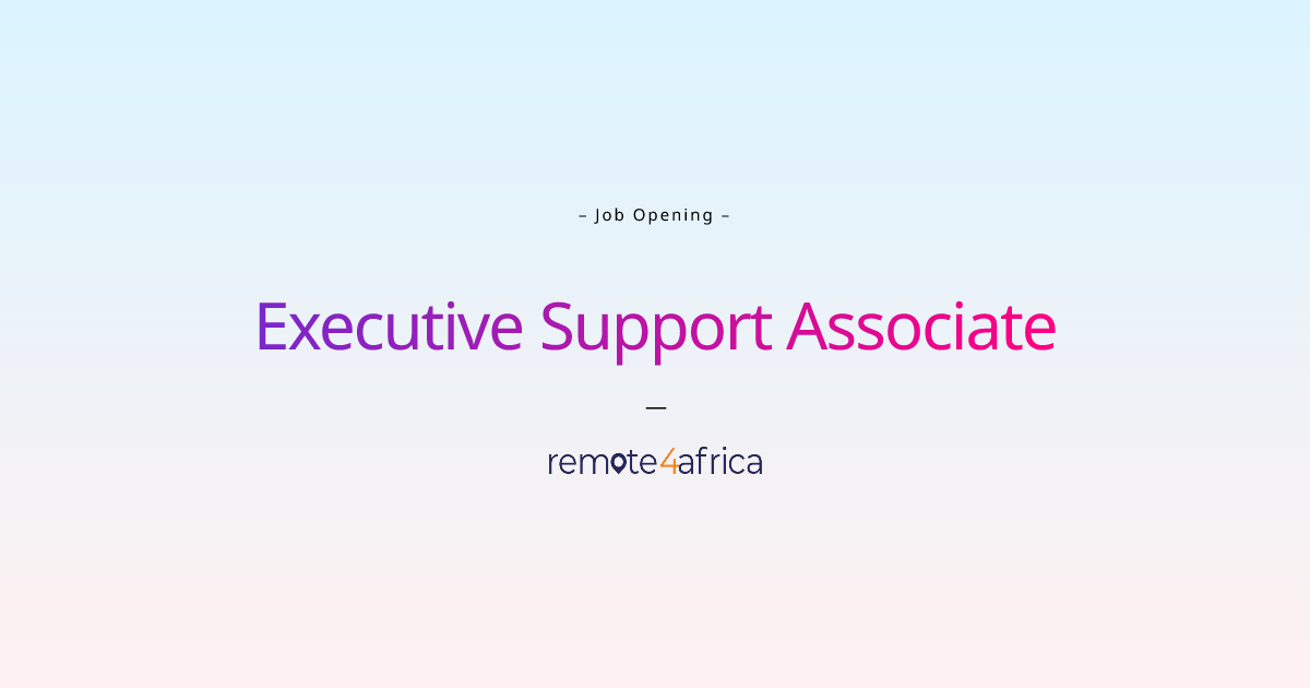 Remote Executive Support Associate job at Human Resource Services ...