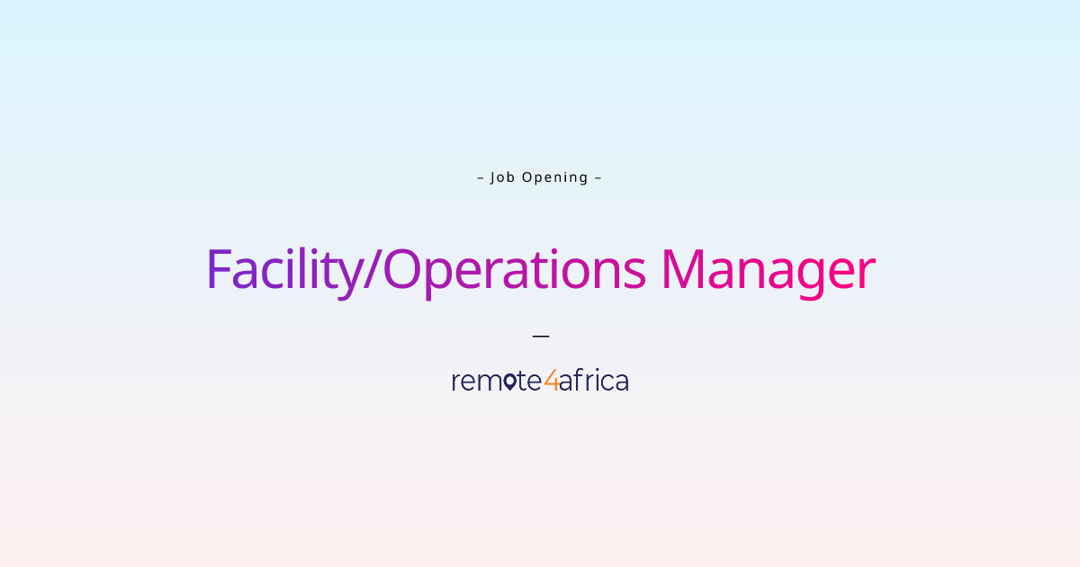 Remote Facility/Operations Manager job at Health care company ...