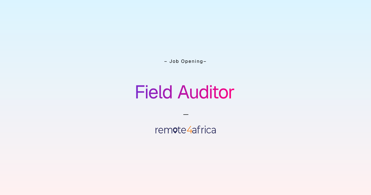 Remote (Hybrid) Field Auditor job at Financial Services / FinTech ...