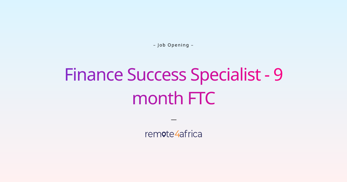 Remote Finance Success Specialist - 9 month FTC job at Human Resource ...